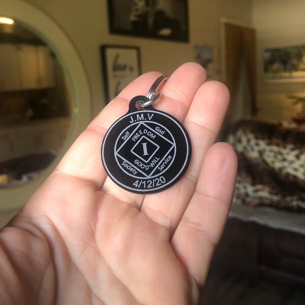Personalized NA Anniversary Key Tag, Anodized Aluminum Narcotics ...