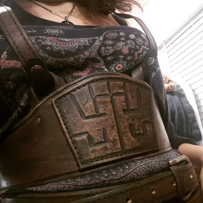 Leather Armor Wolf Shoulder Tassets Belt Armor Spaulders - Etsy