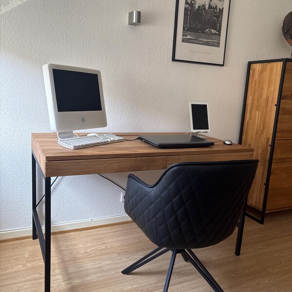 Computer Desk Yotsa With Wide Drawer Oak Wooden Table Unique Solid Oak ...
