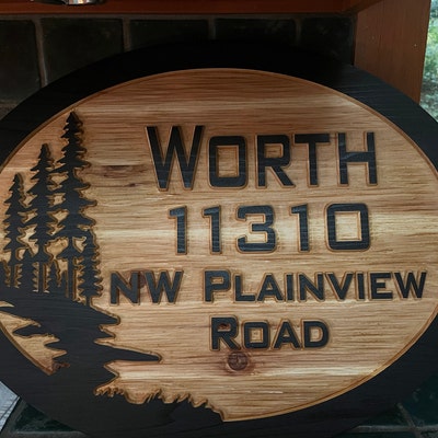 Double Sided or Single Sided Carved Wood Address Sign - Etsy