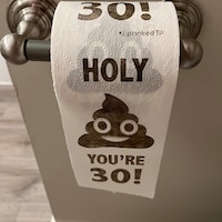 Printed TP Holy Poop You're 28 Printed Toilet Paper Gag Gift Happy 28th ...