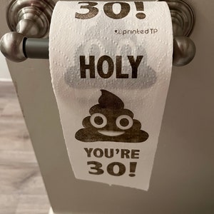 Printed TP Holy Poop You're 28 Printed Toilet Paper Gag Gift Happy 28th ...