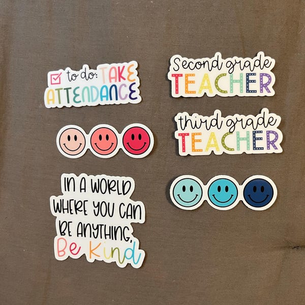 Blue Smiley Sticker, Blue Happy Face Sticker, Preppy Sticker, Water ...