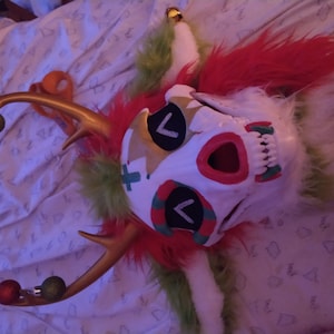 Toony Cat Feline Bone Skull Mask Movable Moving Hinge Jaw 3D Printed ...