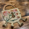 Padlock Shape Wall Mounted Hand Painted Ceramic Solid Brass Key Hooks ...