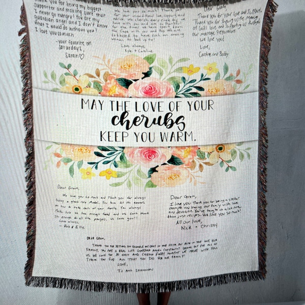 Handwriting Gift | Letter Blanket | Farewell Gift Custom Throw Blanket ...