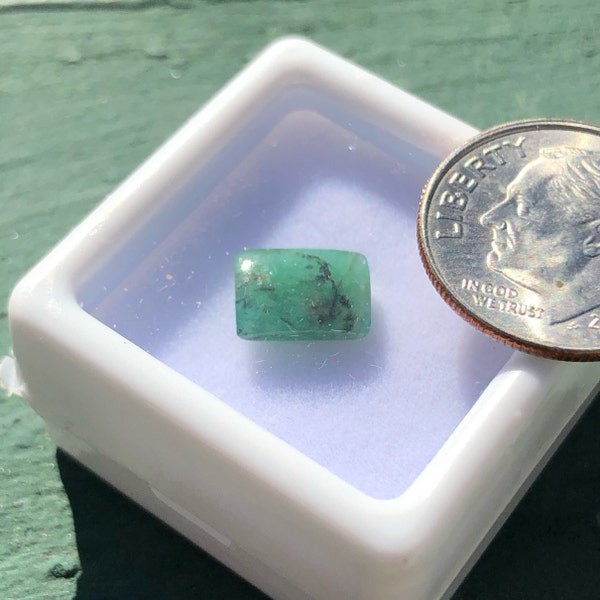 4.9x5.8mm-5x6.3mm Emerald Plain Rectangle Cabochon, Natural Loose ...