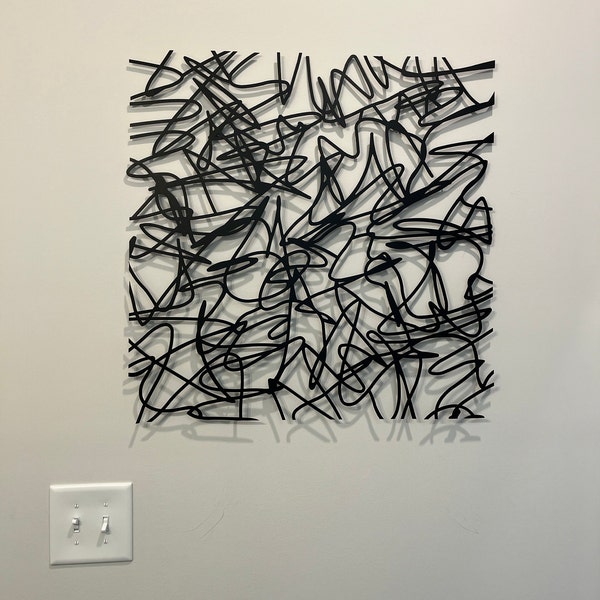 Modern Metal Line Wall Art, Minimalist Metal Line Art, Unique Birthday ...