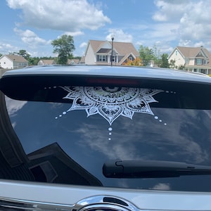 Mandala Car Decal Car Mandala Sticker Half Mandala Decal Half Mandala ...