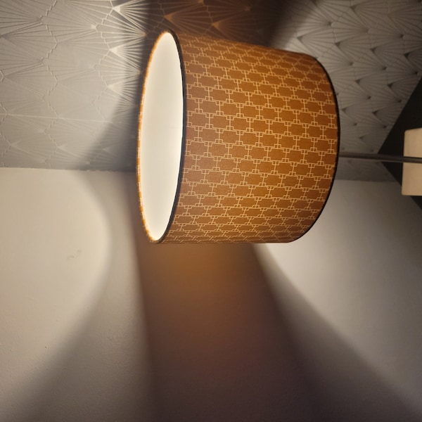 Burnt Orange Geometric Lampshade Handmade in UK, 15cm to 40cm Rust ...