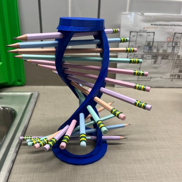 DNA Helix Pencil Holder - Etsy
