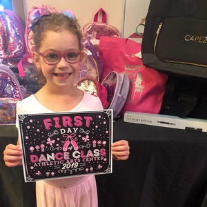 First Day of Dance Sign Printable Dance School Sign Dance Class Sign ...