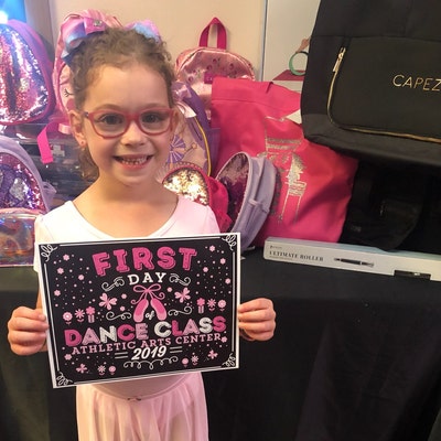 First Day of Dance Sign Printable Dance School Sign Dance Class Sign ...