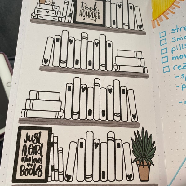 BOOK TRACKER 4001 - A5 Book Planner Stickers - Book Tracker Sticker ...