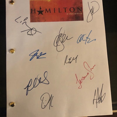 Hamilton Script Broadway Lyrics Signed 10X Lin-manuel Miranda, Phillipa ...