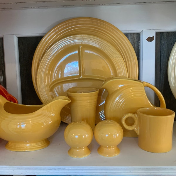 Vintage Fiesta Ware Turquoise Blue 7 Mixing or Nesting Bowl Fiestaware ...