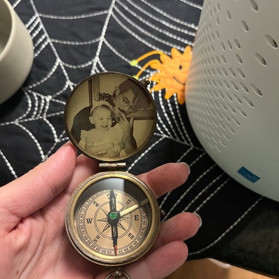 Personalized Brass Compass Birthday Gift for Husband, Wedding Gift ...