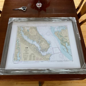 Framed Nautical Map 13287 : Saco Bay, ME - Etsy