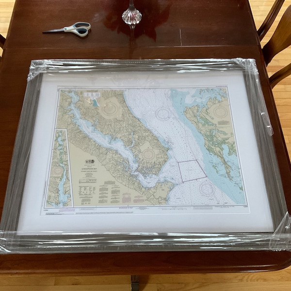 Framed Nautical Map 13226 : Mount Hope Bay - Etsy