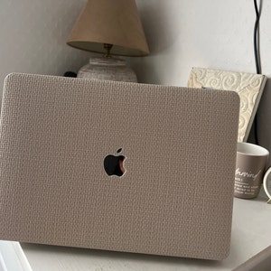 Cream Woven Leather MacBook Case for New MacBook Pro 13 16 15 Pro 14 ...