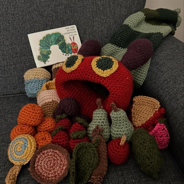 The Hungry Caterpillar, Butterfly & Cocoon Crochet Pattern - Etsy