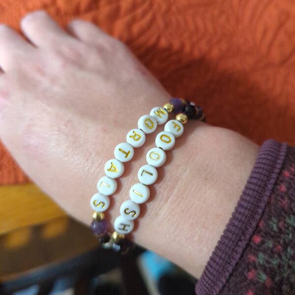 14k Gold | Custom | Mother's Day Bracelet | Beaded Bracelet | Mom ...