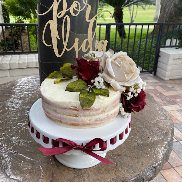 Por Vida Cake Topper / Wedding Cake Topper / Bridal Shower Cake Topper ...