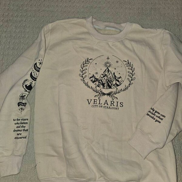 Velaris Embroidered Sweatshirt,velaris City of Starlight Embroidered ...