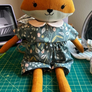 Doll Dress PDF Sewing Pattern and Tutorial for Studio Seren Stuffed ...