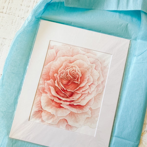 Summer Sunset Rose Watercolor Clip Art Set in Coral BUNDLE Basic ...