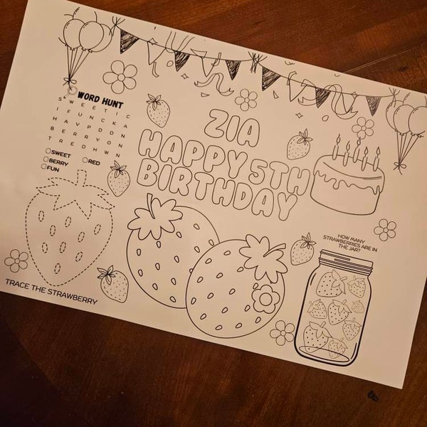 Custom First Year Down Birthday Coloring Page Printable Football ...
