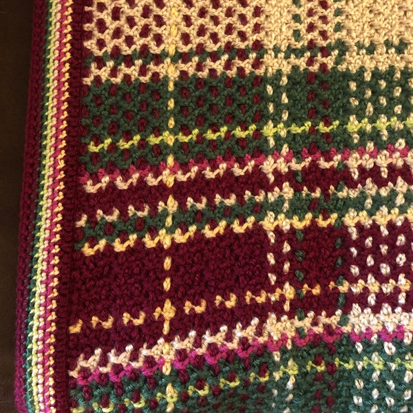 Tartan Crochet, Blanket Pattern PDF - Etsy