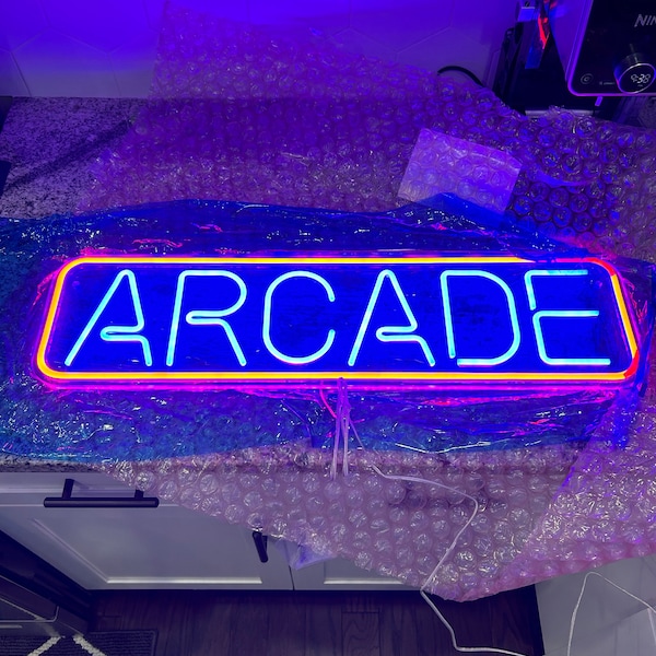 Retro Arcade Neon Sign - Customize Your Arcade / Mancave LED Sign - Etsy