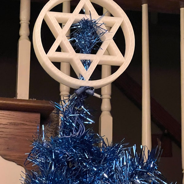 Star of David Tree Topper • Jewish Hanukkah Holiday Home Decor • 3D ...