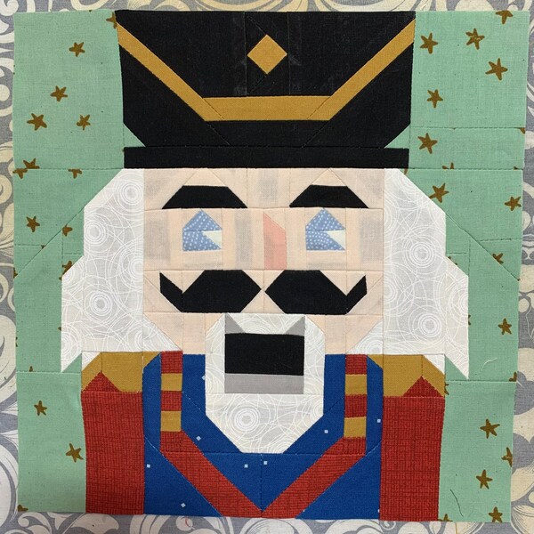 Nutcracker Christmas Holiday Ballet Quilt Block PDF Pattern- Instructions for 6 Inch, 9 Inch, 12 ...