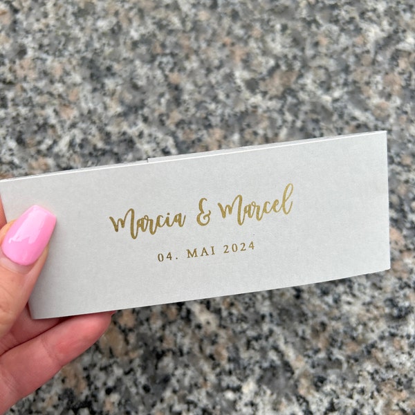 Elegant Paper Belly Bands: Wedding Invitation & Event Decor - Etsy