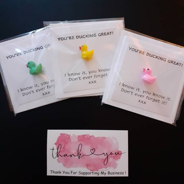 Congratulations Card - Mini 'i'm so Ducking Happy for You' or 'i'm so ...