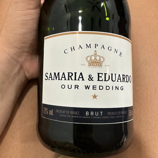 Champagne Label. Easy to Customize Printable Label. Instant Download ...