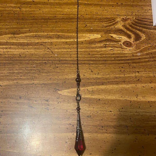 Crystal Pendulum, Smoky Satin Grey Asfour Full Lead Crystal Prism ...