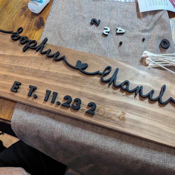 Personalized Couple Name Sign With Heart ,lovers Sign, Valentine's Day ...