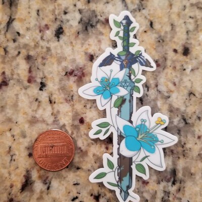 Master Sword Vinyl Waterproof Die Cut Sticker 3.5 Inch Legend of Zelda ...