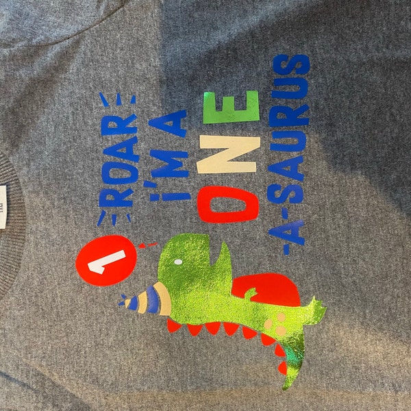 One-a-saurus SVG PNG Cut File, Dino 1 SVG, Dinosaur First Birthday ...