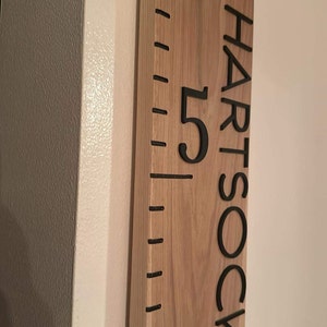Modern Growth Chart Ruler 3D, Wooden Measuring Stick for Kids, Giant ...