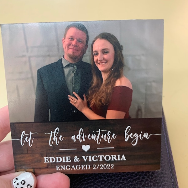 Personalized Engagement Gift - Photo Block 4" or 6" - Custom Engagement ...