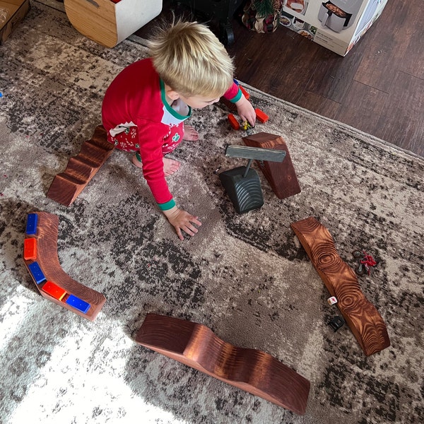 Big Motocross Track With Double, Wooden Toys, Birthday Present, Dirt ...