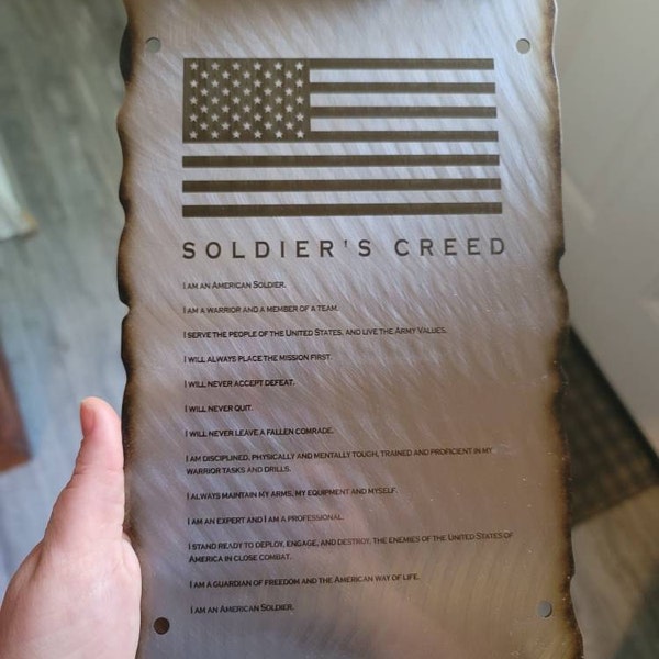 Soldiers Creed, Army Soldier Creed, Army, Gift for Army Soldier - Etsy