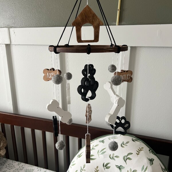 Puppy Crib Mobile: Dog Themed Nursery Decor - Etsy
