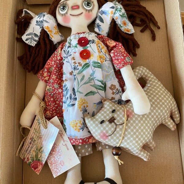 Dark Skinned Fabric Doll,brown Skinned Doll, POC Doll, Gift for Baby ...