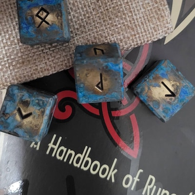 Dice of the Ancients: A Tabletop RPG Accessory™ Set of Four Runic Dice ...