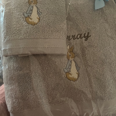 Peter Rabbit Bath Towel Gift Set Beatrix Potter/ Personalised Towel Set ...